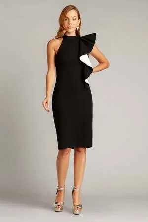 Tadashi Shoji Marjorie Flounce Dress - Black