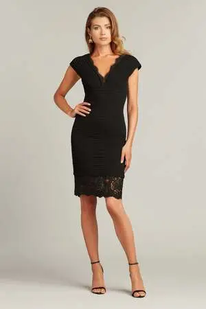 Tadashi Shoji Richter Pleated Chiffon Dress - Black
