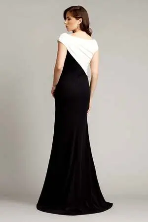 Tadashi Shoji Arbor Angled Two-tone Gown