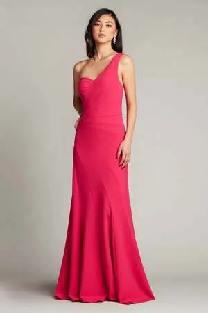Tadashi Shoji Geraldine One-shoulder Gown - Fuchsia