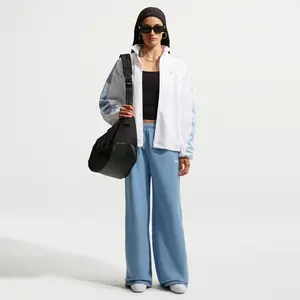 Nike Studio Fleece Medium Weight Mid-rise Wide-leg Pants - Blue