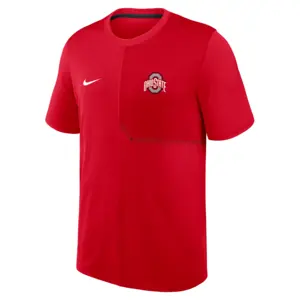 Nike Ohio State Sideline Coach Dri-fit College Top - Red