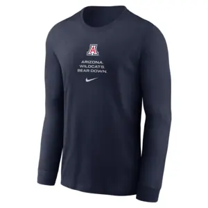 Nike Arizona Wildcats Long Sleeve Dri-fit T-shirt - Blue