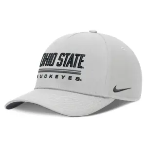 Nike Ohio State Sideline Practice Rise Dri-fit College Adjustable Hat - Grey