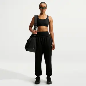 Nike Studio Fleece Sport Dri-fit Mid-rise Pants - Black