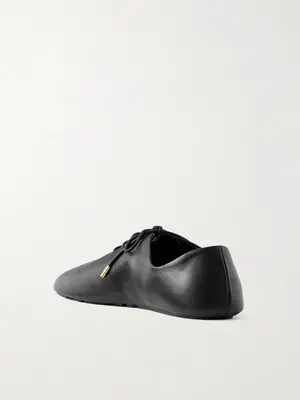 Loewe Pebble Embellished Leather Lace-up Sneakers - Black