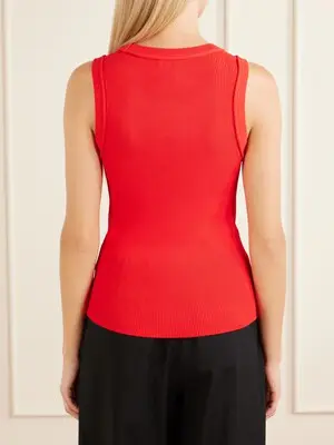 Loewe Anagram Embroidered Ribbed Tank