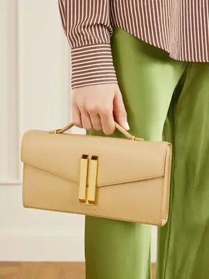 DEMELLIER The Vancouver Leather Clutch - Neutrals