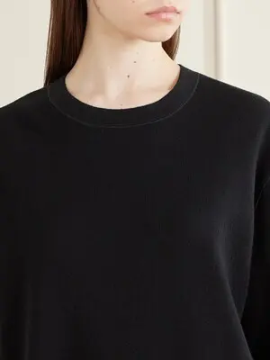 THE ROW Ottilie Silk And Cotton-blend Sweatshirt