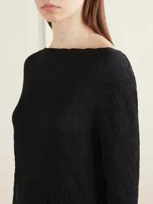 THE ROW Ozma Pleated Silk Top