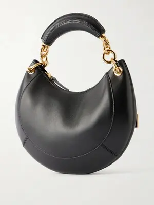 Chloé Banana Leather Shoulder Bag - Black