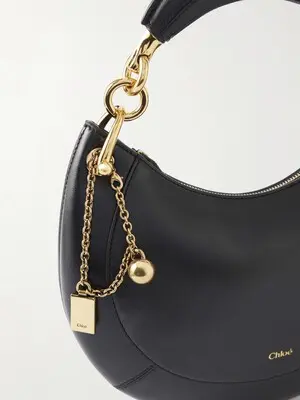 Chloé Banana Leather Shoulder Bag - Black