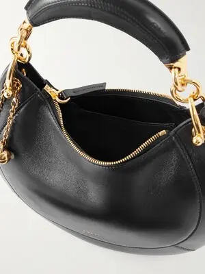 Chloé Banana Leather Shoulder Bag - Black