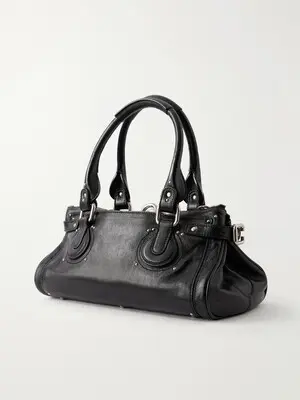 Chloé Paddington Full-grain Leather Shoulder Bag - Black