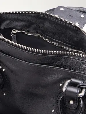 Chloé Paddington Full-grain Leather Shoulder Bag - Black