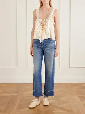 Chloé Kick Suede And Leather Sneakers