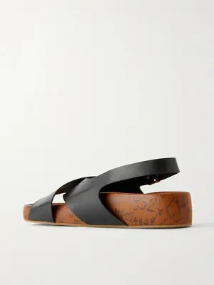 Chloé Leather Sandals With Graffiti-inspired Soles