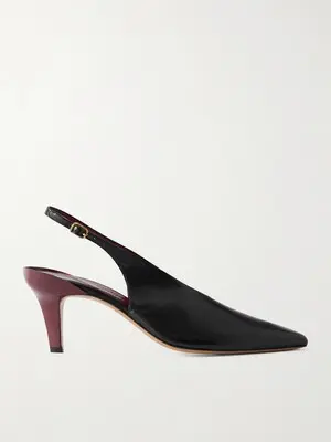 Chloé Suzie Leather Slingback Pumps - Black