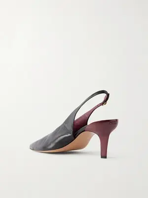 Chloé Suzie Leather Slingback Pumps - Black