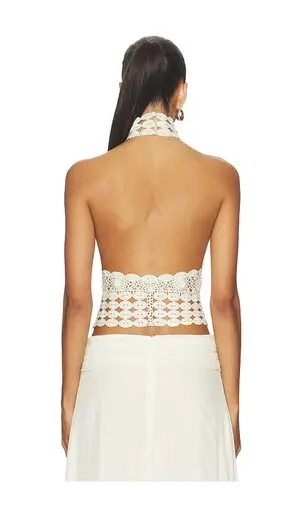Bec & Bridge Ania Halter Top Crochet Knit