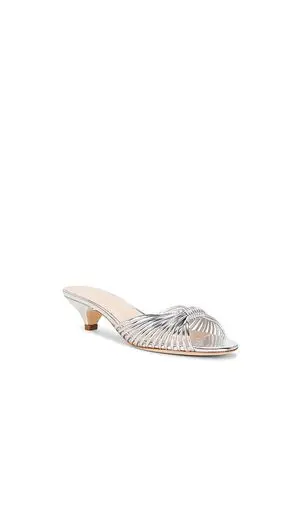 LOEFFLER RANDALL Dixie Strappy Kitten Heel Sandal In Metallic