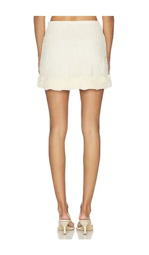 SELF-PORTRAIT Crochet Flower Knit Mini Skirt