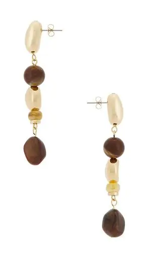 LOVERS AND FRIENDS Orla Earrings In Brown,metallic Gold