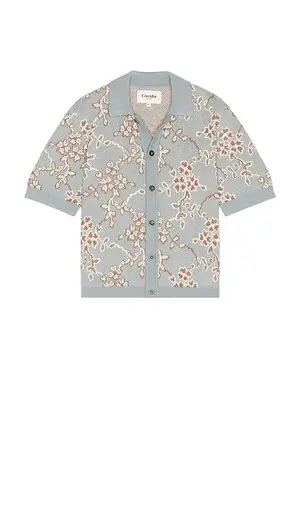 CORRIDOR Trellis Knit Shirt In Blue