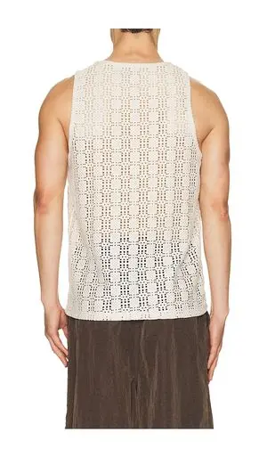 BATHER Lattice Tank Top In Brown