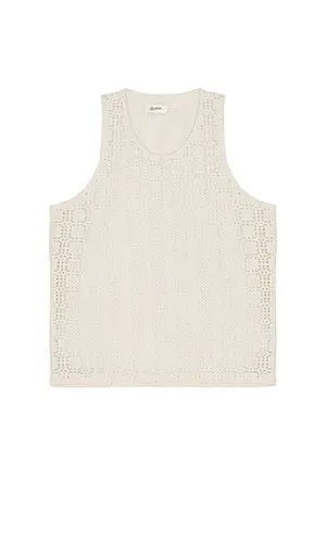 BATHER Lattice Tank Top In Brown
