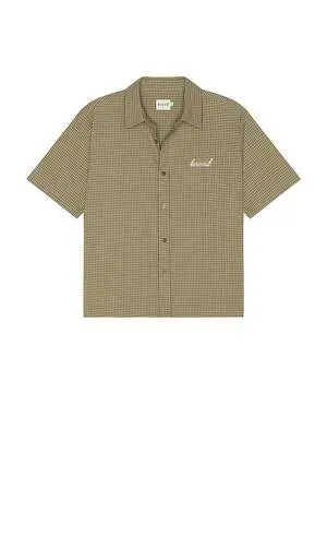 BOUND Gingham Cropped Shirt In Green