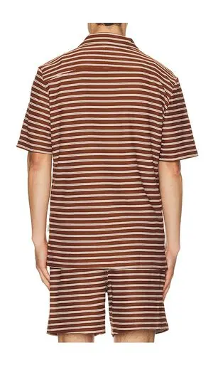 BOUND Stripe Jacquard Shirt In Orange