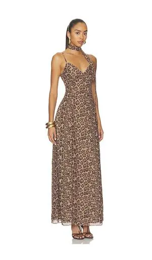 Superdown Marleigh Maxi Dress In Brown