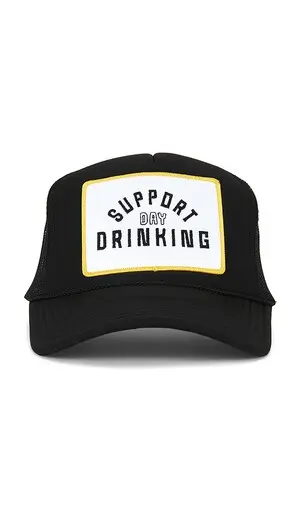 FRIDAY FEELIN Support Day Drinking Hat - Black