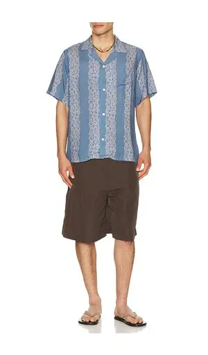 BATHER Coral Fiesta Printed Camp Shirt In . Also
