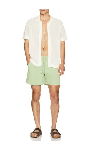 BATHER Solid Moss Swim Trunks