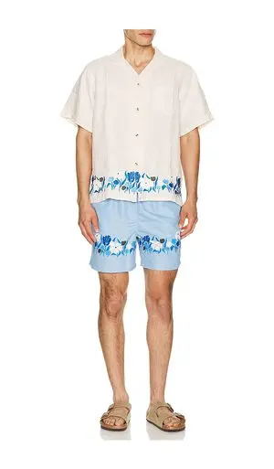 BATHER Regatta Lawn Printed Swim Trunks