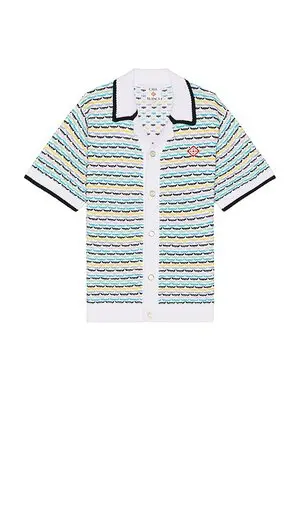 Casablanca Tuck Stitch Short Sleeve Shirt In . Also