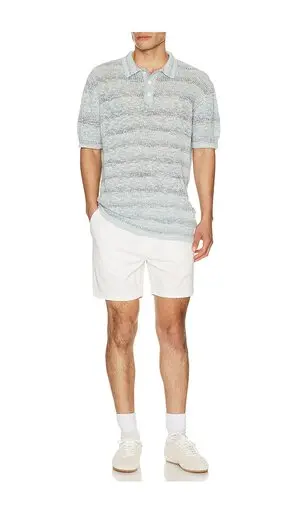 BOUND Marine Textured Knit Polo In . Also