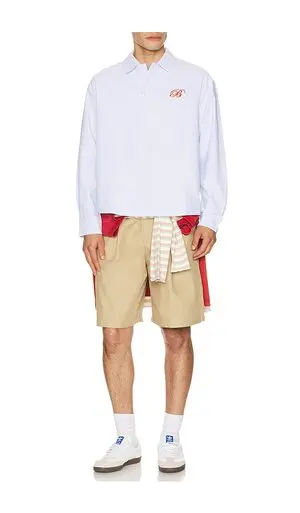 BOUND Wide Pleated Cotton Short