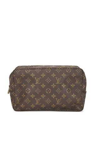 FWRD RENEW Louis Vuitton Monogram Trousse Toilette 28 Pouch - Brown
