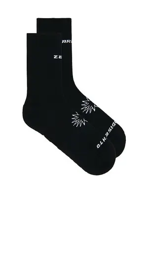 PARADISE ZERO Ribbed Crew Socks - Black