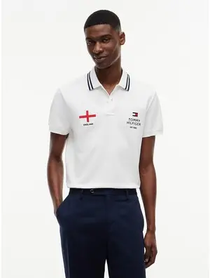 Tommy Hilfiger Regular Fit England Soccer Polo - White