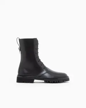 Giorgio Armani Boot Leather Upper With Cushioned Sole