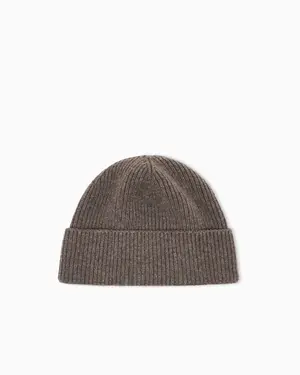 Giorgio Armani Ribbed Cashmere Beanie With Cuff