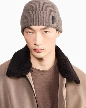 Giorgio Armani Ribbed Cashmere Beanie With Cuff