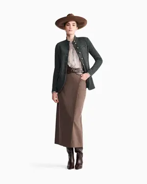Giorgio Armani Collarless Printed Silk Blouse With Shoulder Pleats