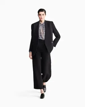 Giorgio Armani Silk Chiffon Diamond Pattern Regular Fit Shirt