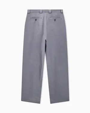 Giorgio Armani Oversized Trousers In Washed Silk Blend