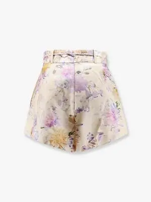 Zimmermann Luna Silk And Cotton Shorts